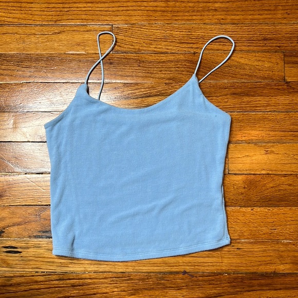 Garage | Tops | Garage Baby Blue Cropped Tank | Poshmark